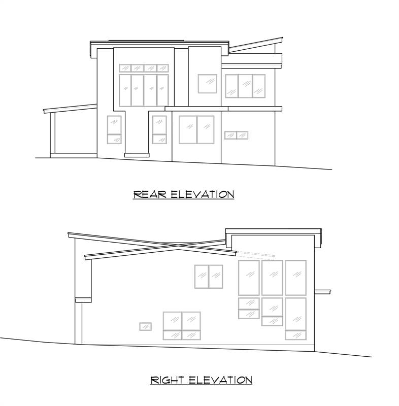 Two Story Contemporary Style House Plan 8602: Cleveland - 8602