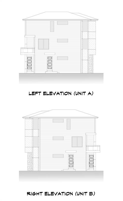 Builder Preferred Modern Style Duplex House Plan 8618 - 8618