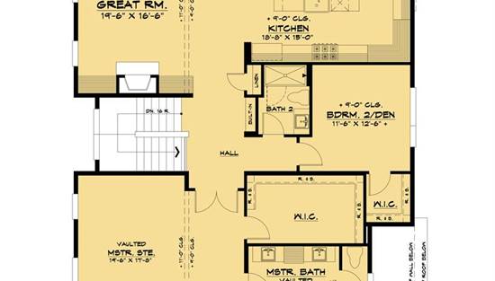 Two Story Contemporary Style Reverse Living House Plan 9974: Shiloh - 9974