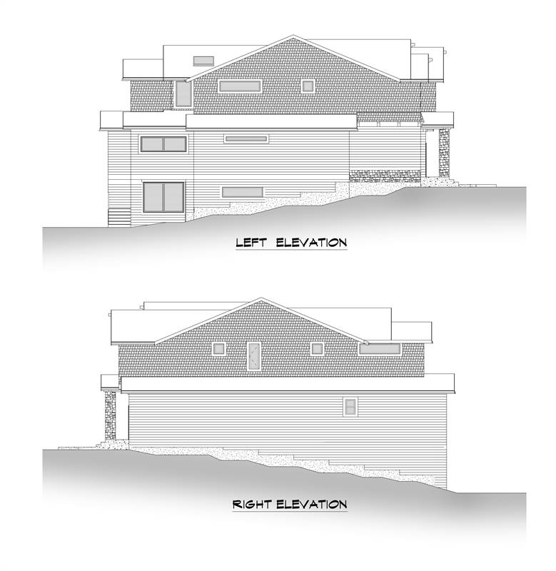 Walkout Basement Contemporary Style House Plan 9979: Federer - 9979