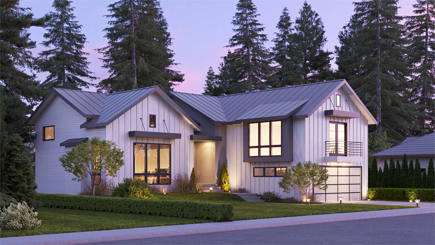 Two Story Transitional Farmhouse Style House Plan 9992: Rosco - 9992