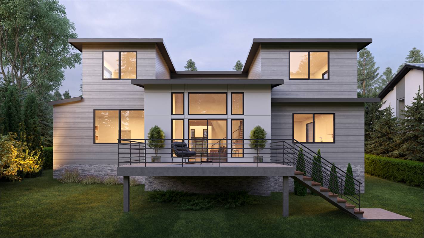 Luxury Two Story Contemporary Style House Plan 9996: Garfia - 9996