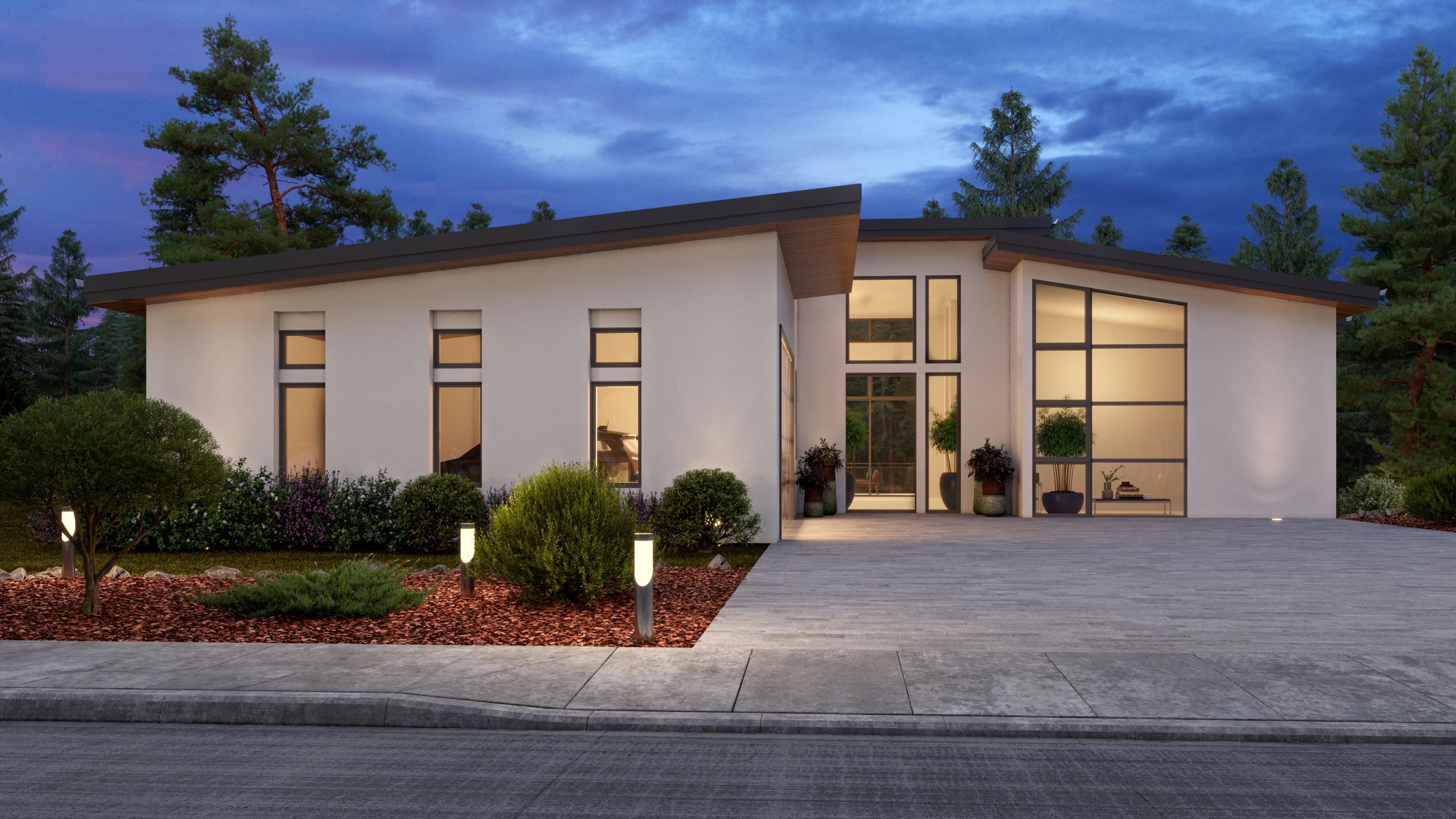 Residence Beautiful Contemporary Style House Plan 1260: Crete - 1260