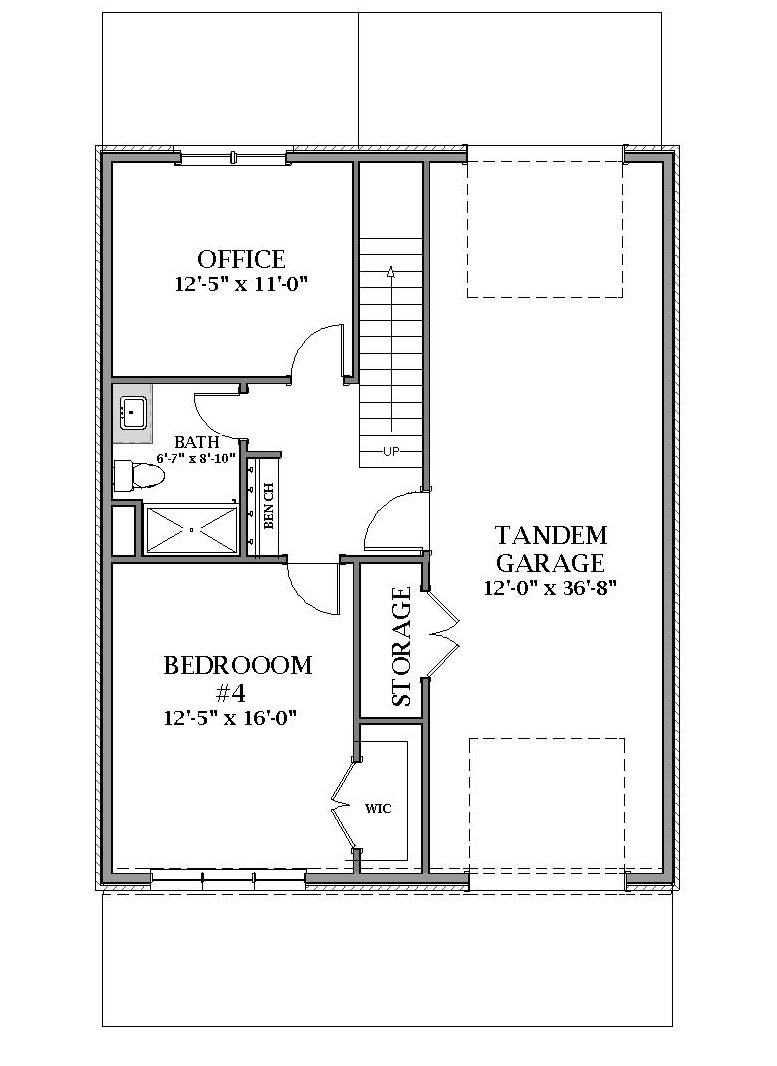 Exclusive Narrow Lot 3 Story Townhouse Style House Plan 1081 - 1081