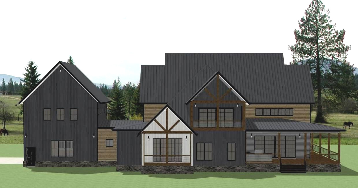 5 Bedroom Farmhouse Style House Plan 1249: Lockwood Ridge - 1249