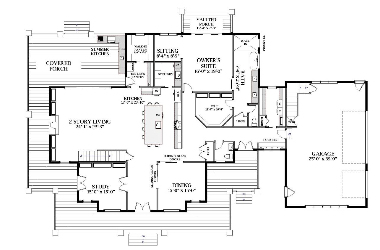 5 Bedroom Farmhouse Style House Plan 1249: Lockwood Ridge - 1249