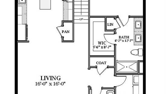 Exclusive Narrow Lot 3 Story Townhouse Style House Plan 1081 - 1081