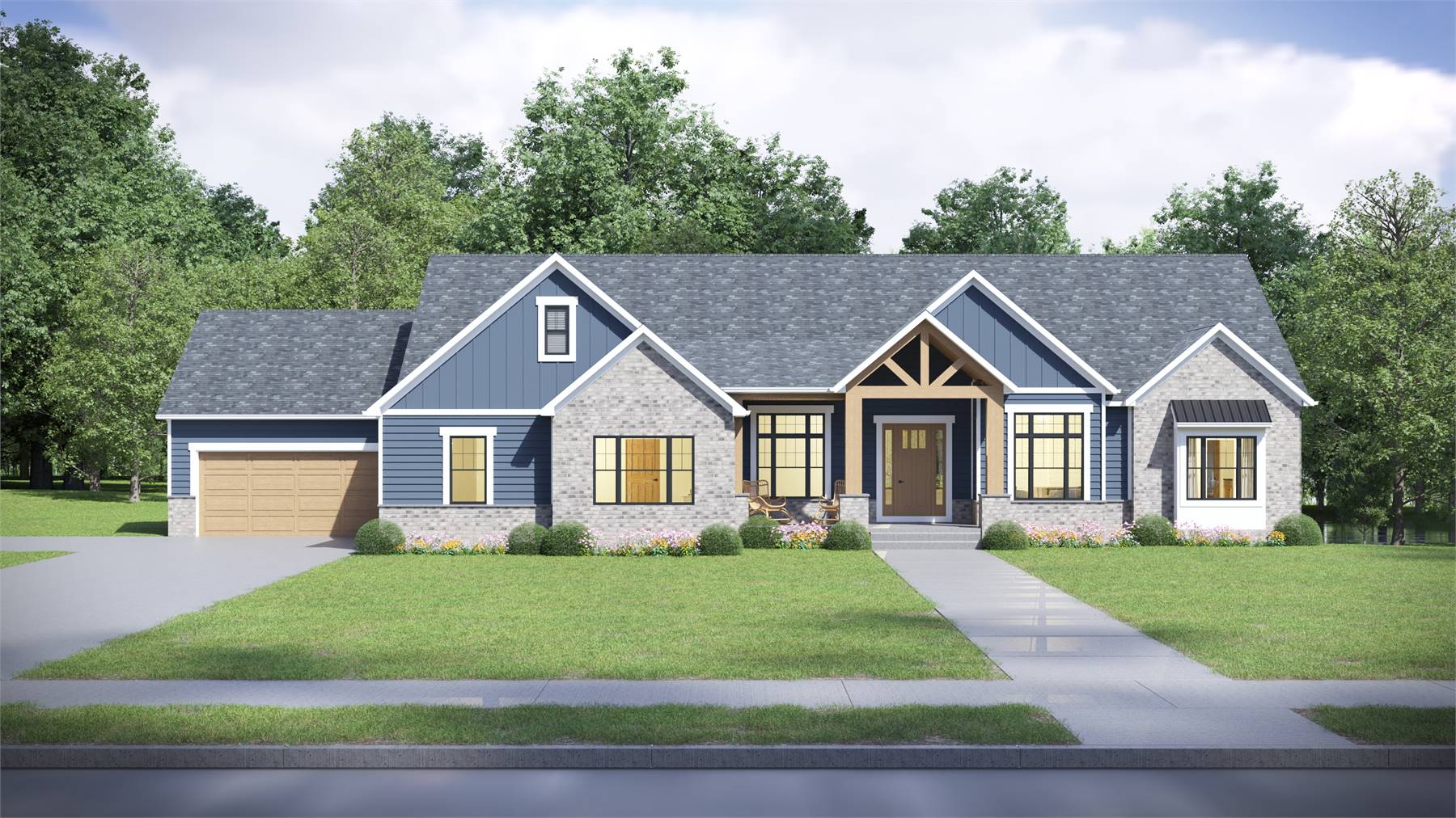 Torwood Spacious Walkout Basement Ranch Style House Plan 2980 - 2980